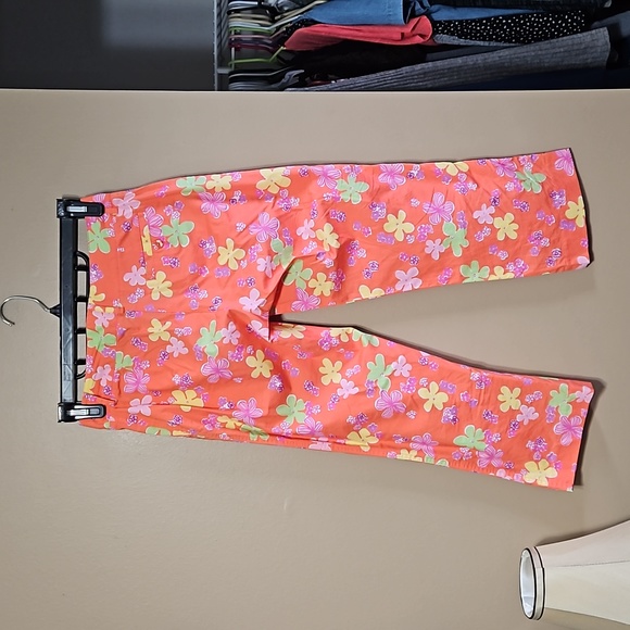 Lilly Pulitzer | Pants & Jumpsuits | Lilly Pulitzer Floral Hippie Capri ...